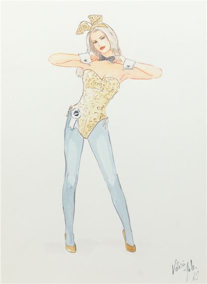 Victoria Fuller | Leopard Bunny Holding A Bow | MutualArt