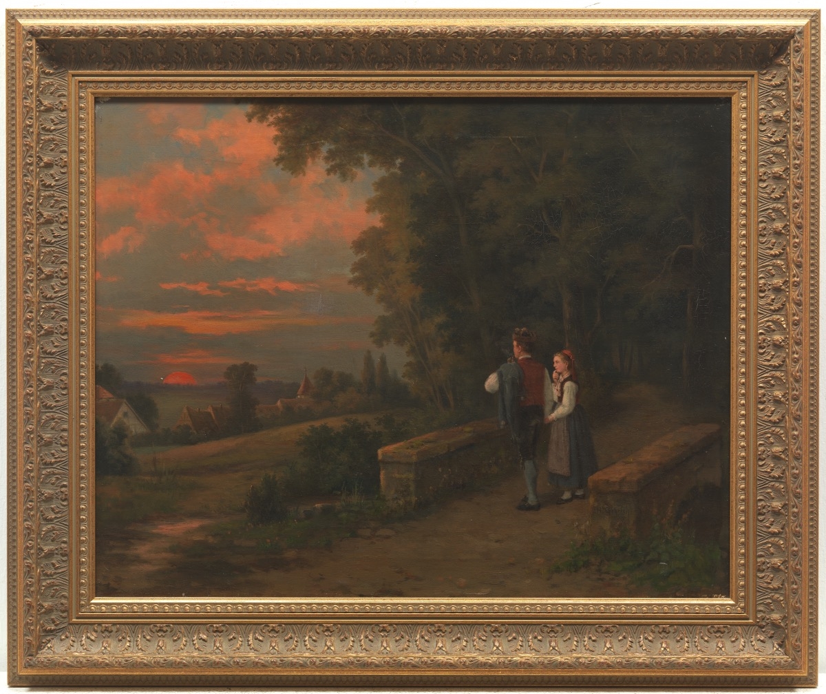 Hermann Gehrich | Sunset landscape | MutualArt