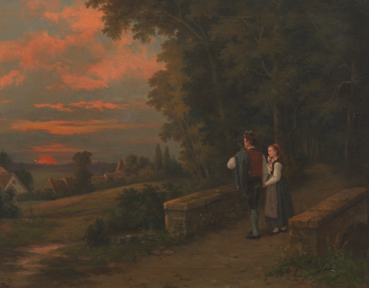 Hermann Gehrich | Sunset landscape | MutualArt