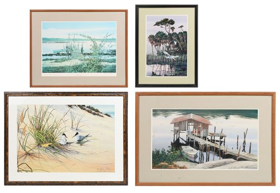 Neil Adamson | 1) Egrets in Flights, 2) Florida Dock Scene,3) ''Captain ...