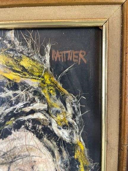 Abraham Rattner | Vintage Abraham Rattner Mixed Media Old Woman ...