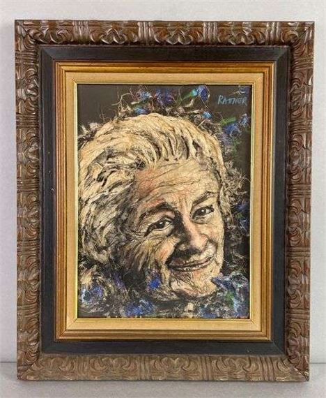 Abraham Rattner | Vintage Abraham Rattner Mixed Media Old Woman ...