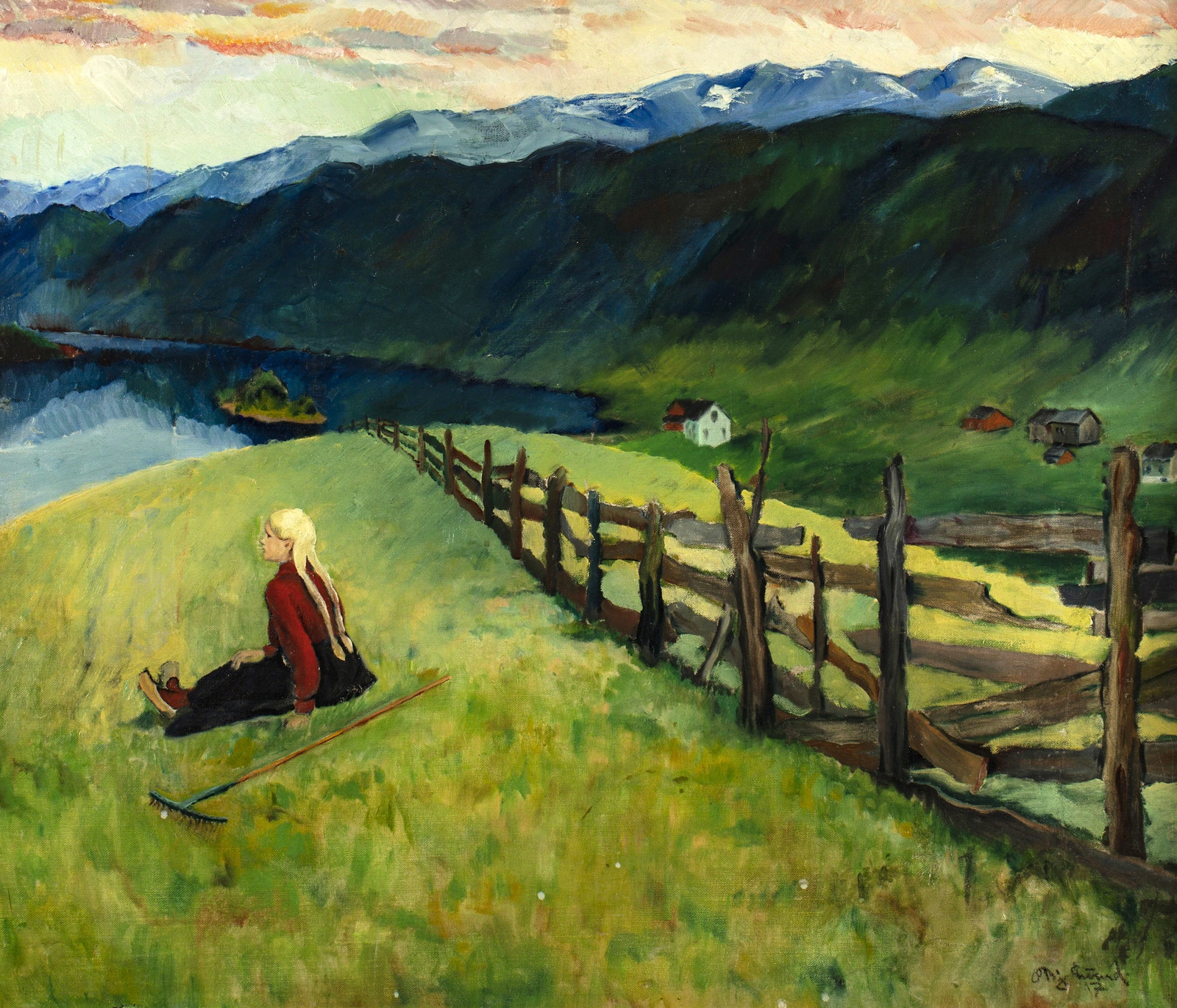 Bjarne Lund | Hvilende pike (17) | MutualArt