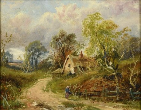 Charles Angus Swan | A Glimpse of the Country (1887) | MutualArt