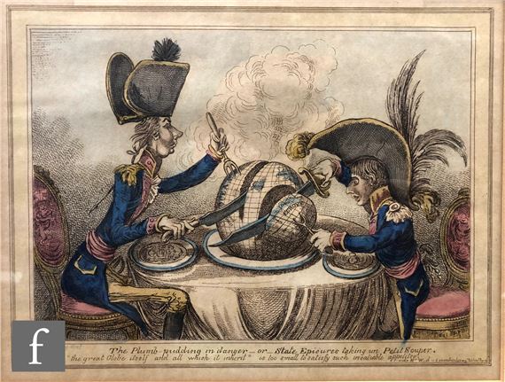 James Gillray | The Plumb - pudding in danger | MutualArt
