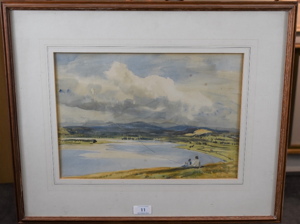 William Dodd | The Knott Arnside with figures kite flying (1953 ...