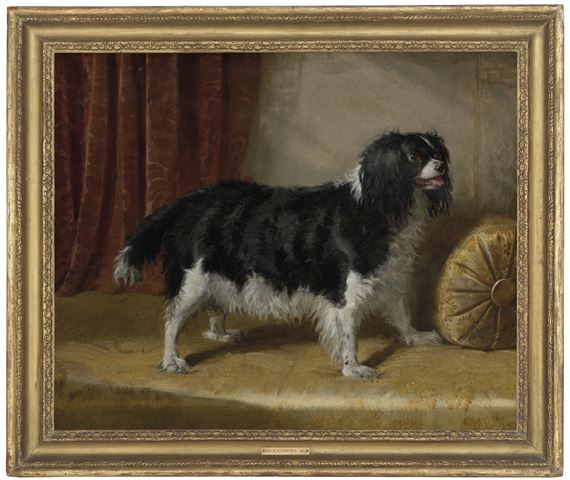 Samuel John Carter | A spaniel on the divan | MutualArt