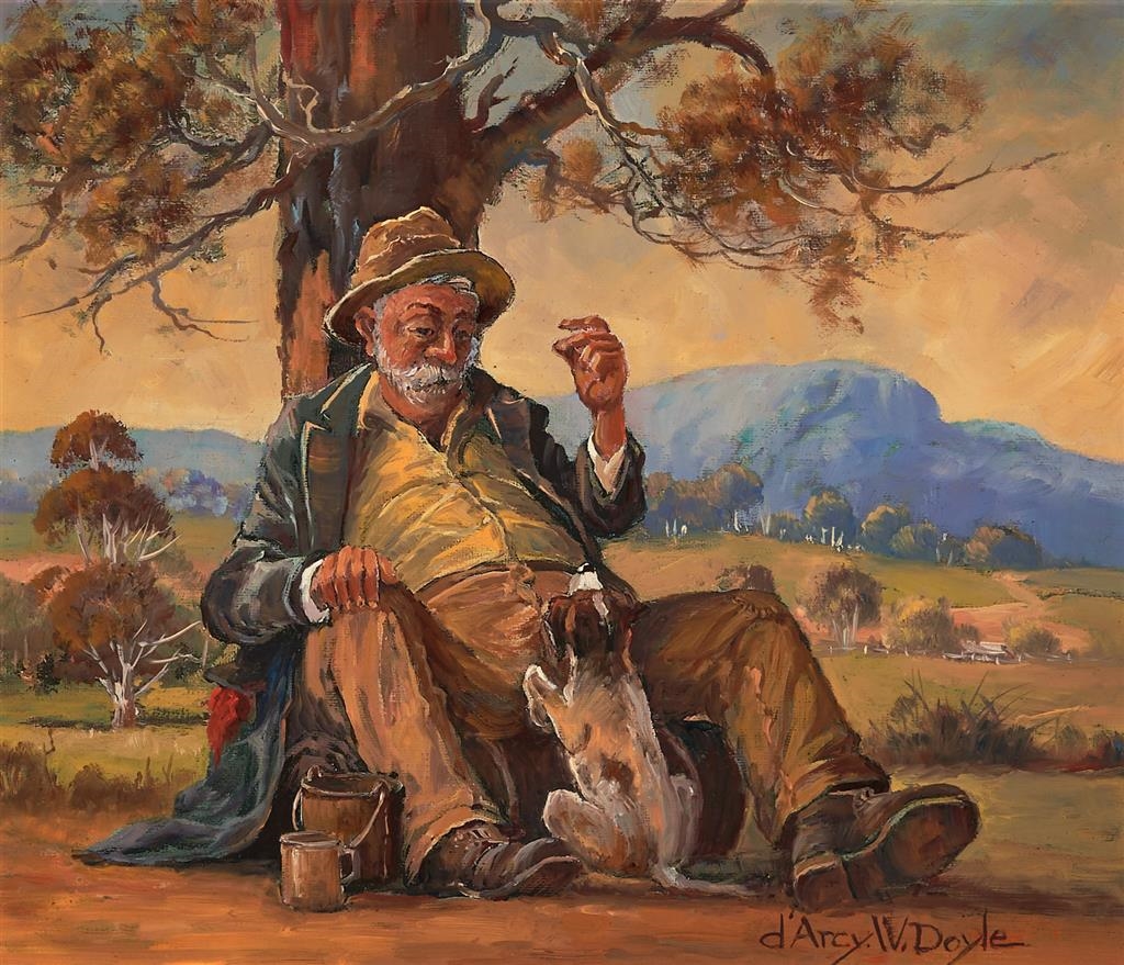 D'Arcy Doyle | Swagman and His Dog | MutualArt