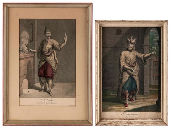 Jean-Baptiste Vanmour | Two 18th Century Ottoman engravings of ...