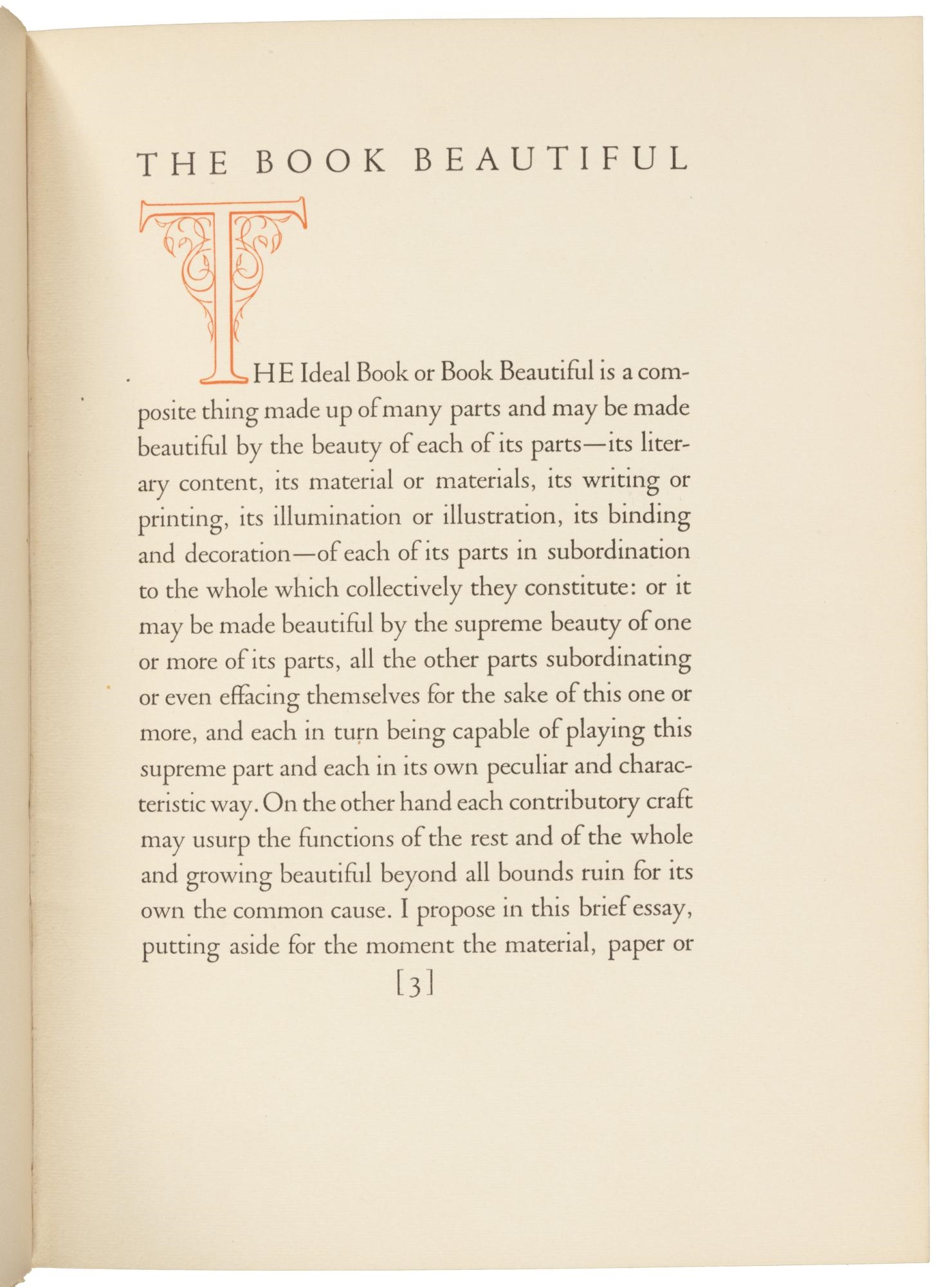 T. J. Cobden-Sanderson | The Ideal Book or Book Beautiful a Tract on ...
