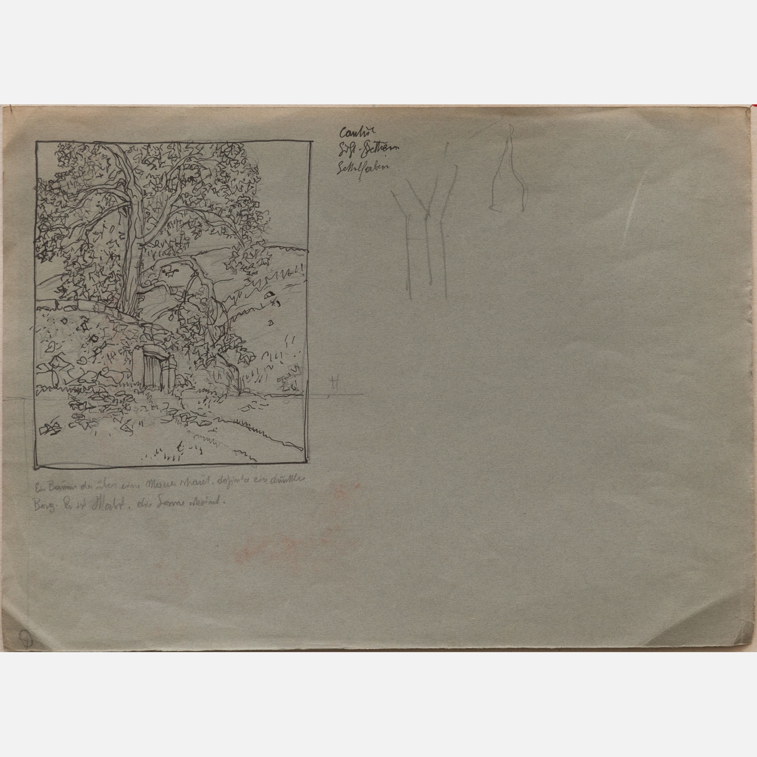 Alexander Rothaug | preparatory drawing with describtion | MutualArt