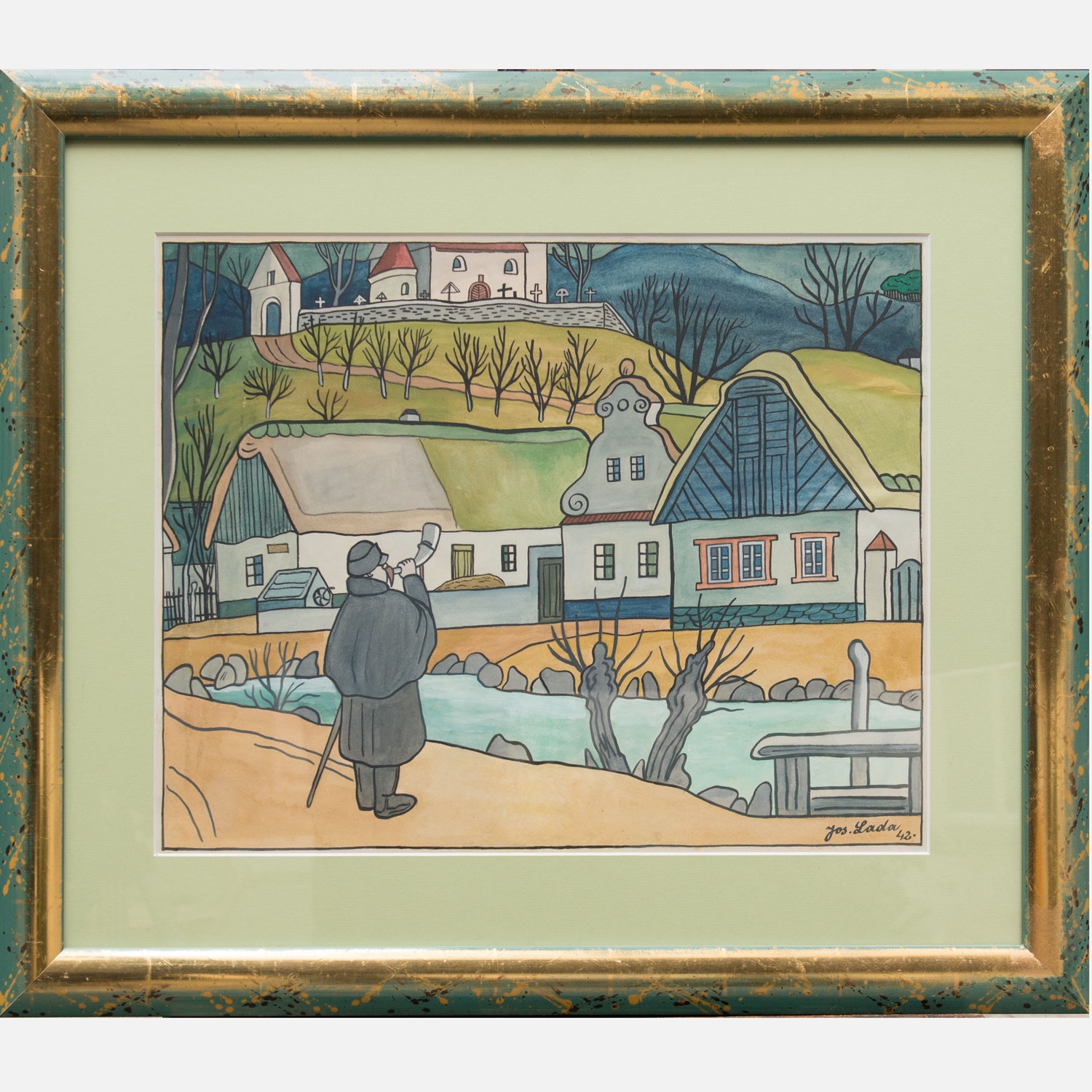 Josef Lada | the post master (1942) | MutualArt
