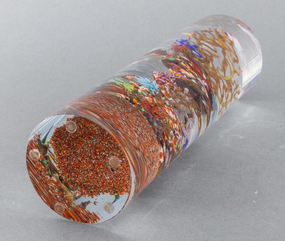 Randall Grubb | magnum glass column sculpture depicting a marine life ...