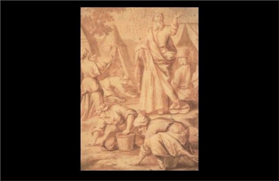 Jean Lepautre | Moses and the Fall and Gathering of Manna in the Desert ...