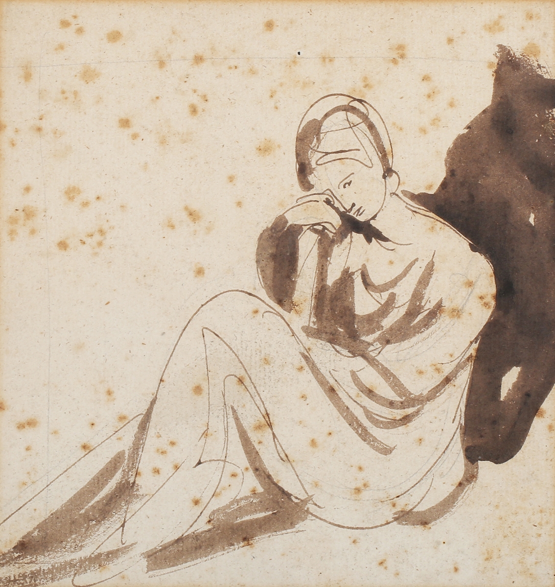 George Romney | Study of a Seated Lady (18th Century) | MutualArt