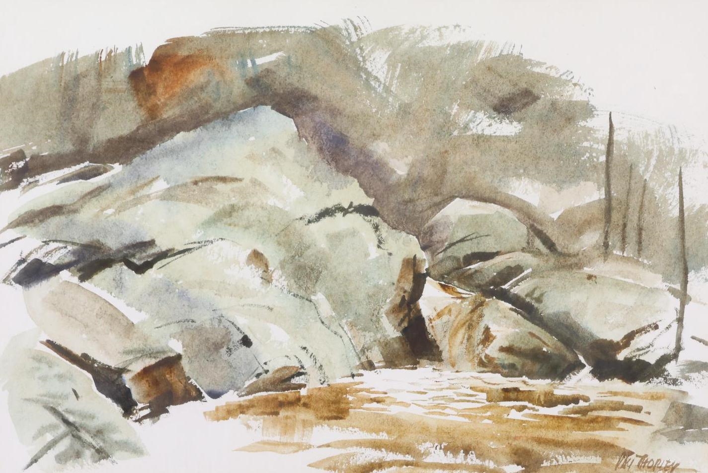 Raymond J Thorley | Stony landscape | MutualArt