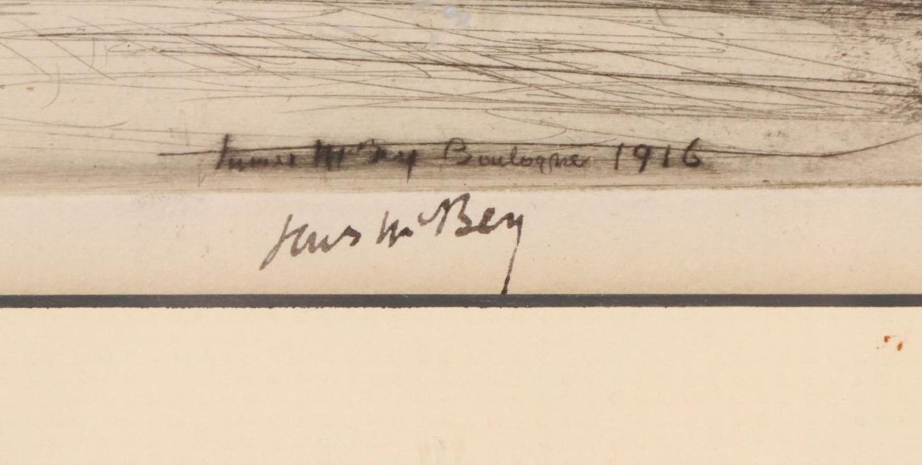 James McBey | The Torpedoed Sussex Beached at Boulogne (1916) | MutualArt