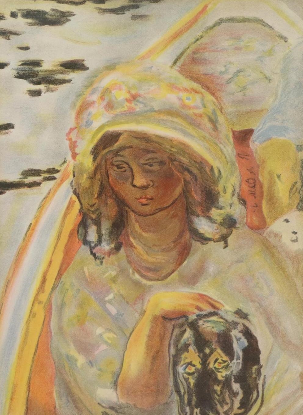 Pierre Bonnard | Woman in a cap, Portrait of a woman and her dog ...
