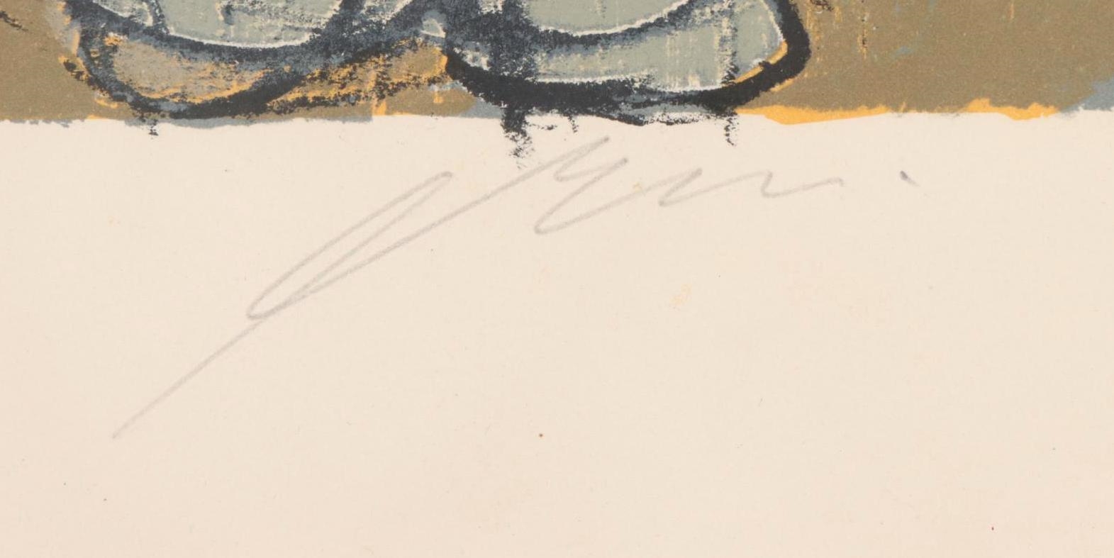 Hans Erni | Surreal scene of horses | MutualArt