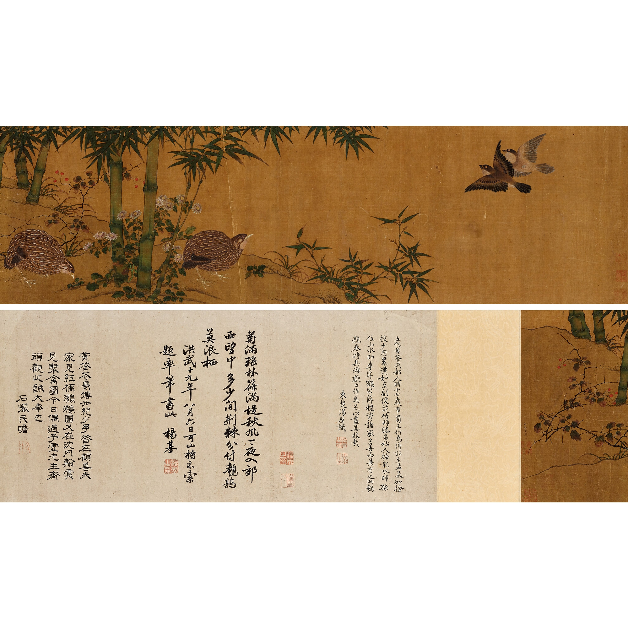 Huang Quan | Flower and Bird Scroll | MutualArt