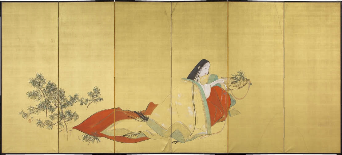Kansetsu Hashimoto | Komatsu-biki (6-panel byobu screen) | MutualArt