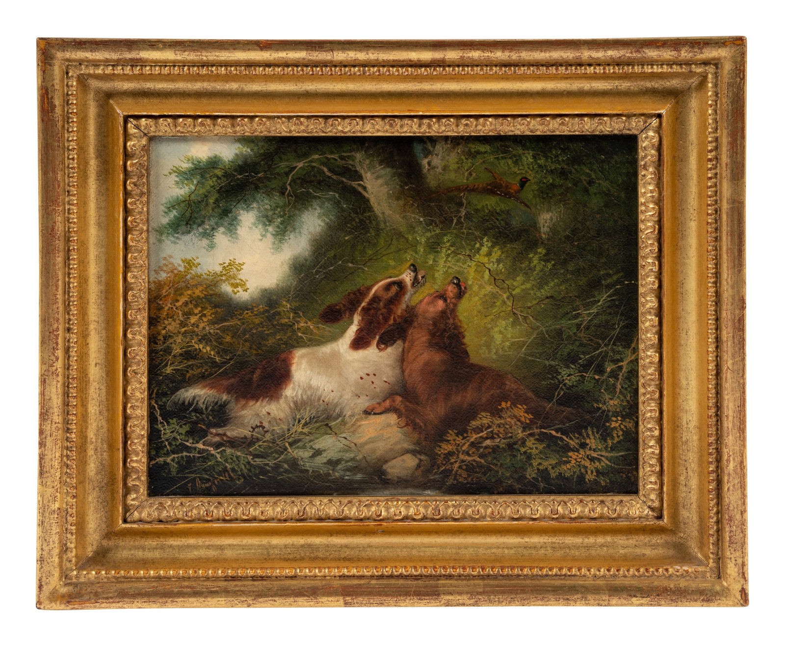Edwin Armfield | Two Hounds Chasing a Pheasant | MutualArt