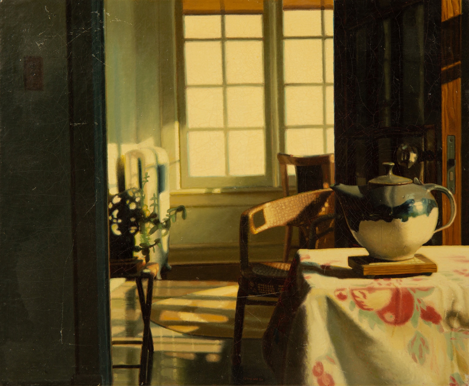 John Sayers | Sunroom Doorway with Teapot and Dining Table (Two works ...