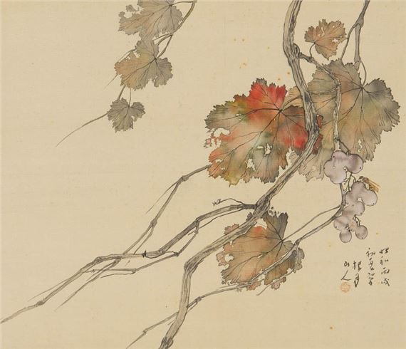 Keigetsu Matsubayashi | Grapes and insect (1946) | MutualArt