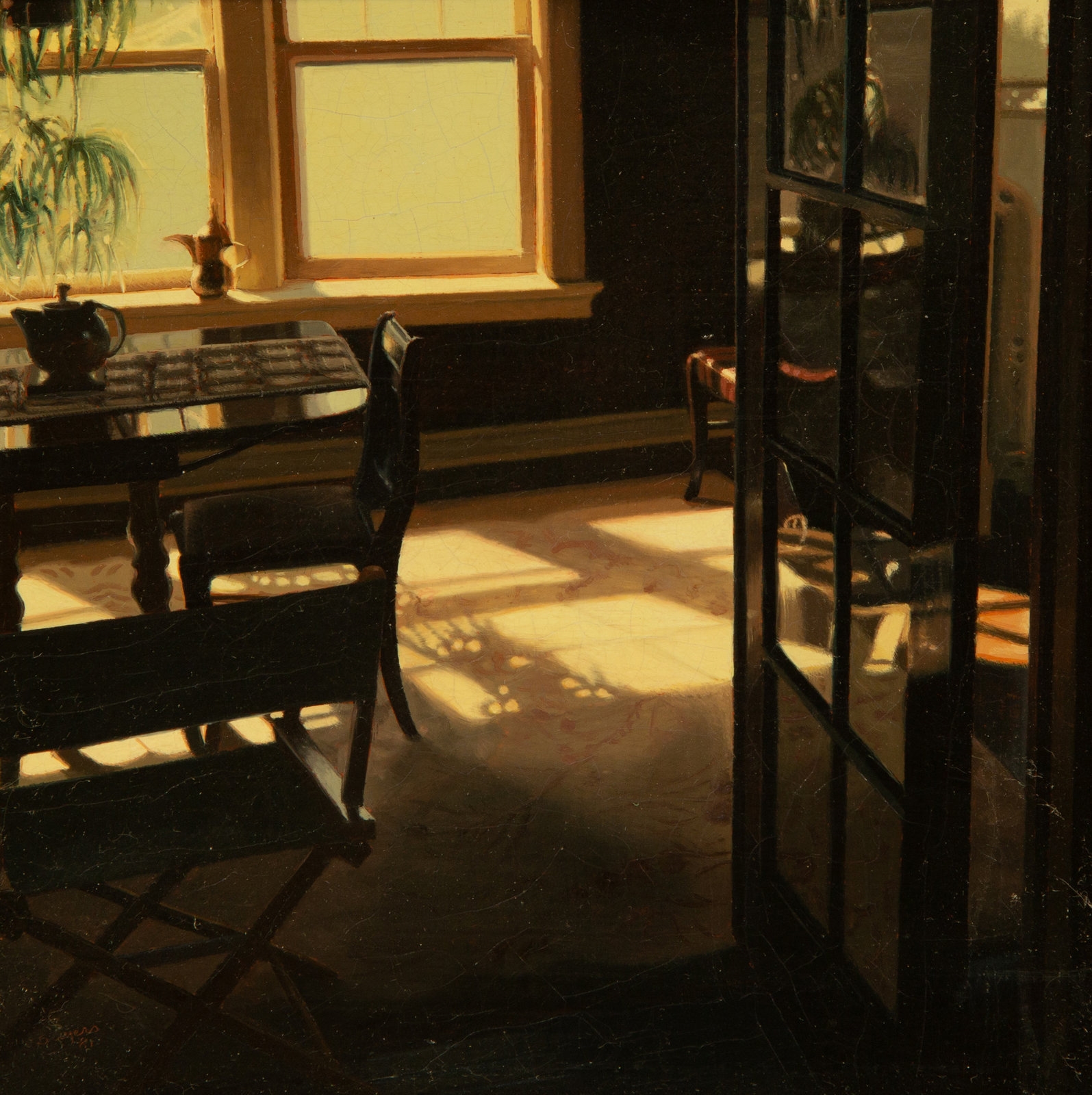 John Sayers | Sunroom Doorway with Teapot and Dining Table (Two works ...