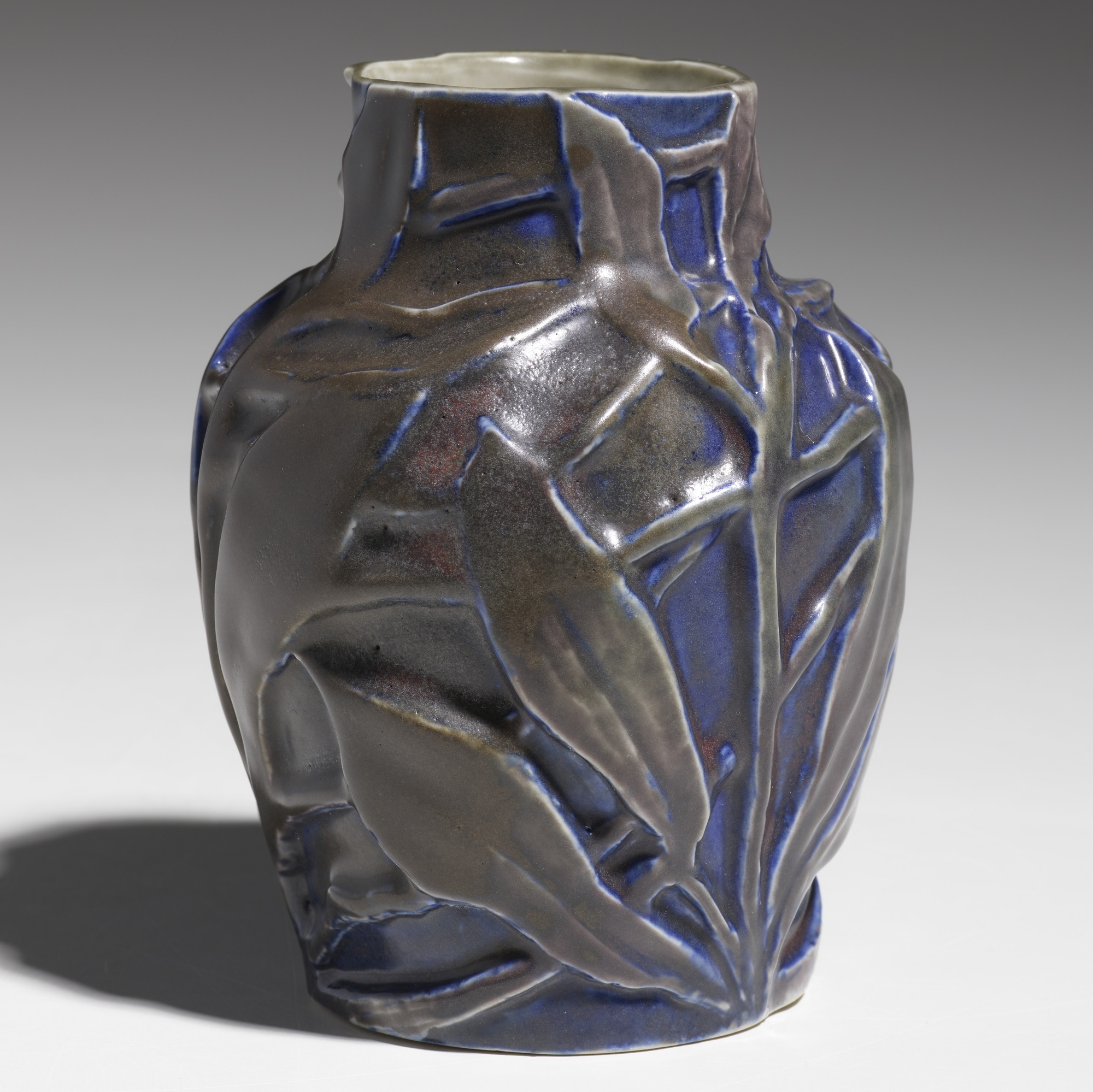 Mary Louise Mclaughlin | Exceptional Losanti vase with leaves | MutualArt