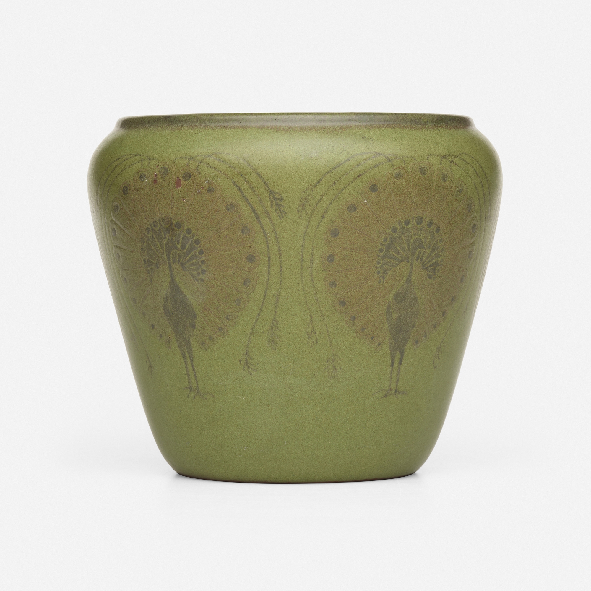 Sarah Tutt | Early jardiniere with peacocks (1904 - 1908) | MutualArt