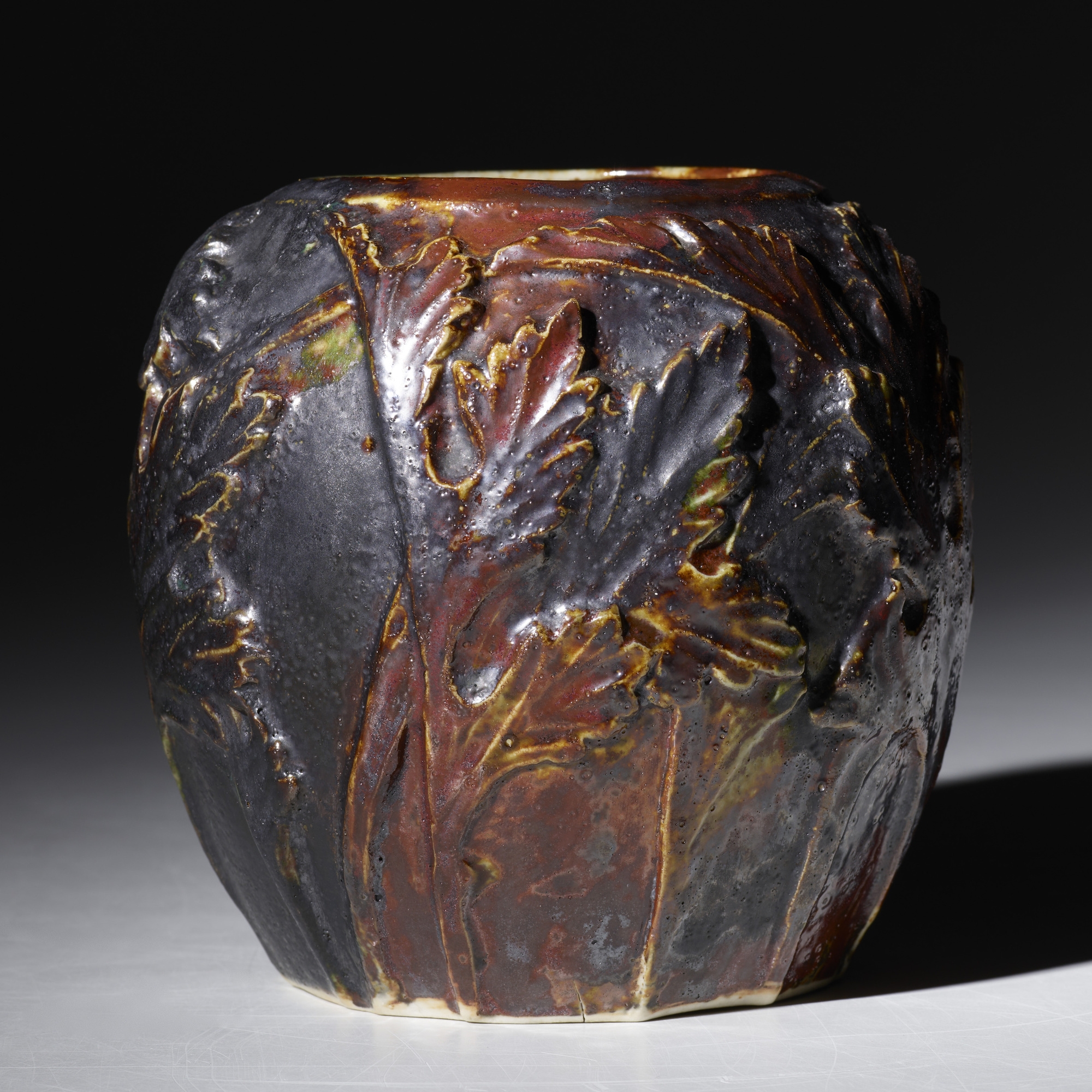 Mary Louise Mclaughlin | Losanti vase with leaves | MutualArt