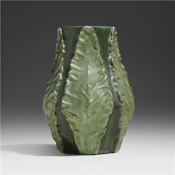 Mary Chase Perry Stratton | Early and Large vase with cyclamen leaves ...