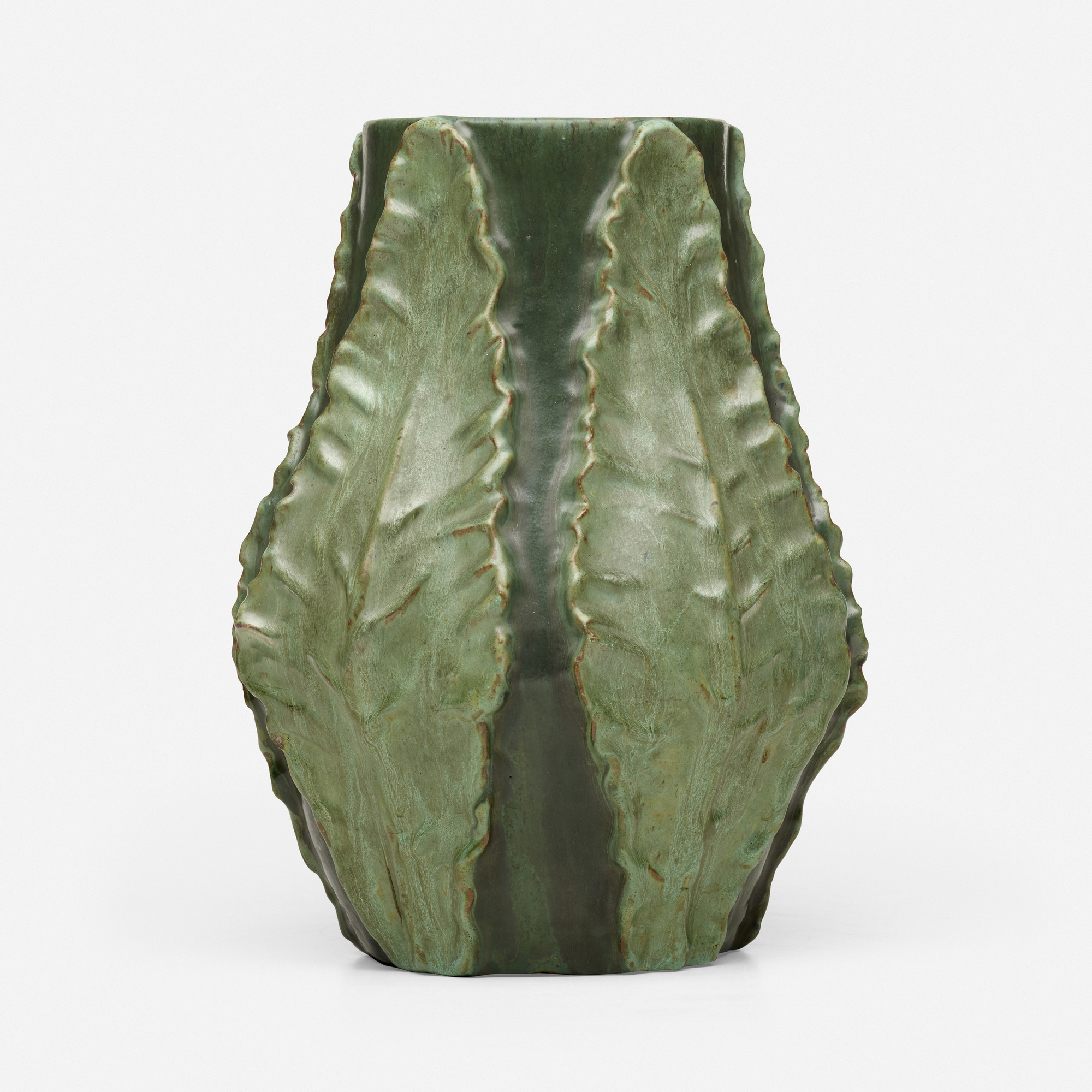 Mary Chase Perry Stratton | Early and Large vase with cyclamen leaves ...