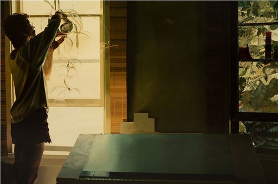 John Sayers | Watering Plants (1982) | MutualArt