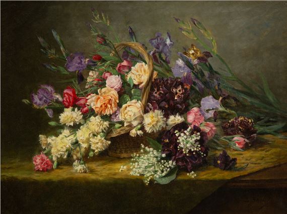 Léon Alfred Benoit | Still Life with Flowers | MutualArt