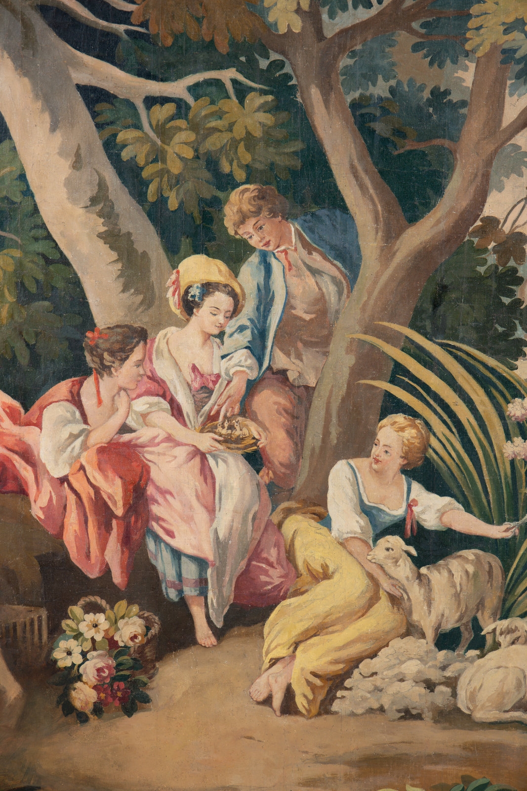 Continental School, 18th Century | cavorting figures with lambs and ...