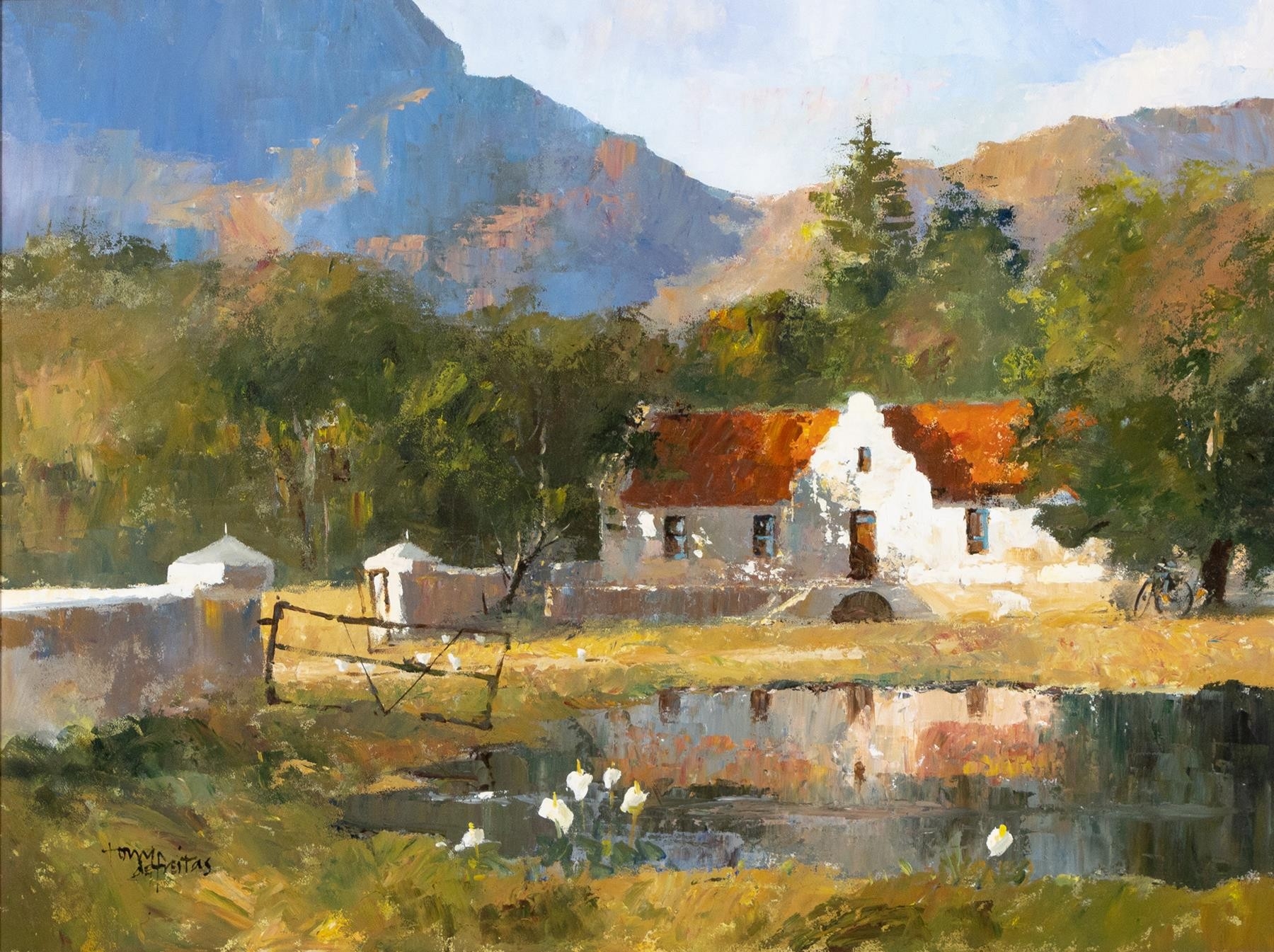 Tony De Freitas | ) CAPE HOUSE AMONGST TREES AND MOUNTAINS | MutualArt