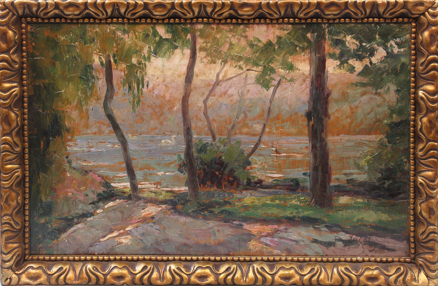 Dieudonné Jacobs | Paysage au soleil couchant. | MutualArt