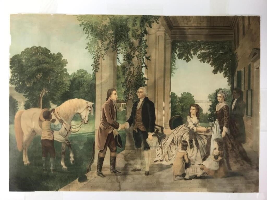 Thomas Prichard Rossiter | The Reception of Lafayette at Mount Vernon ...