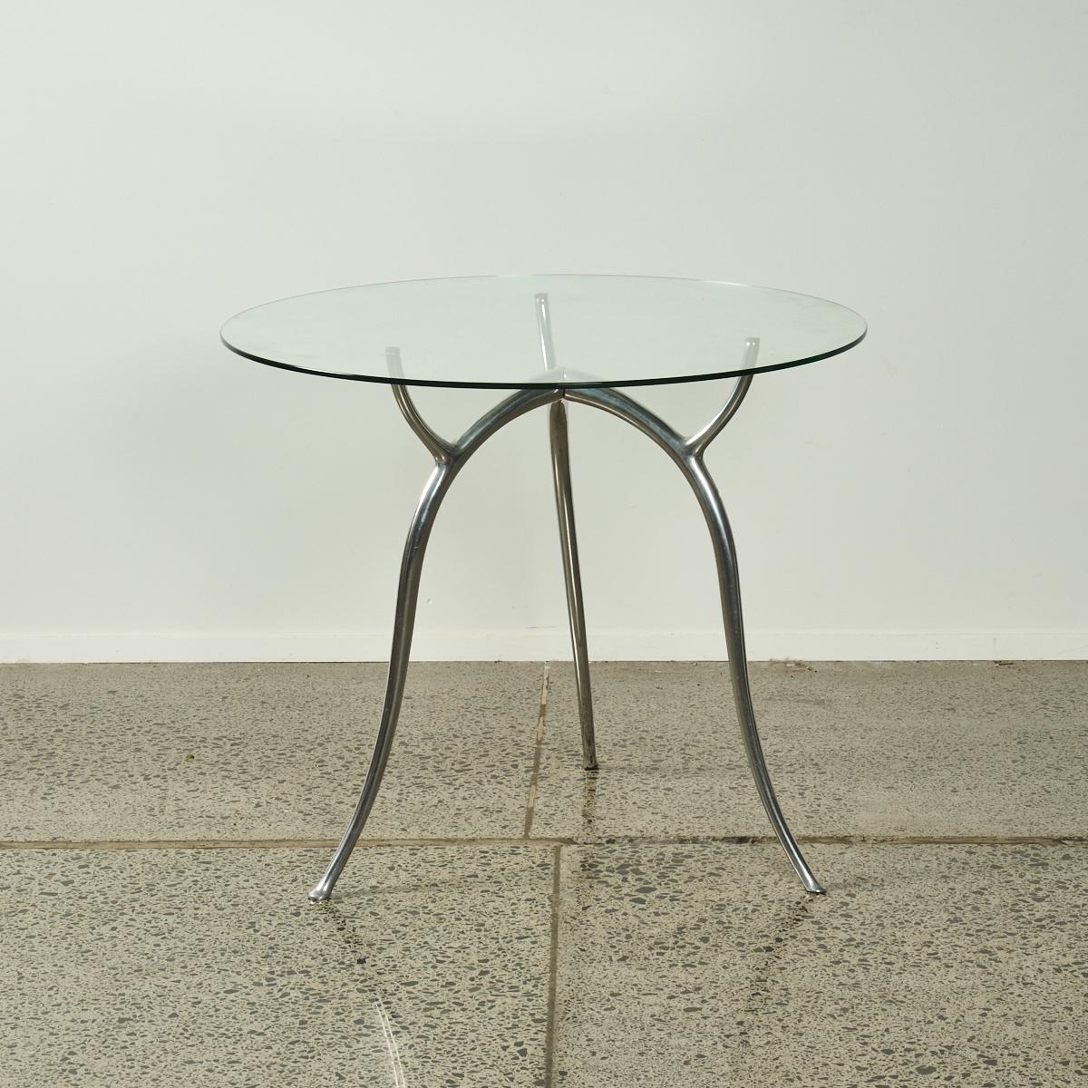 Stephane Rondel | A Stephane Rondel 3 Legged glass table | MutualArt