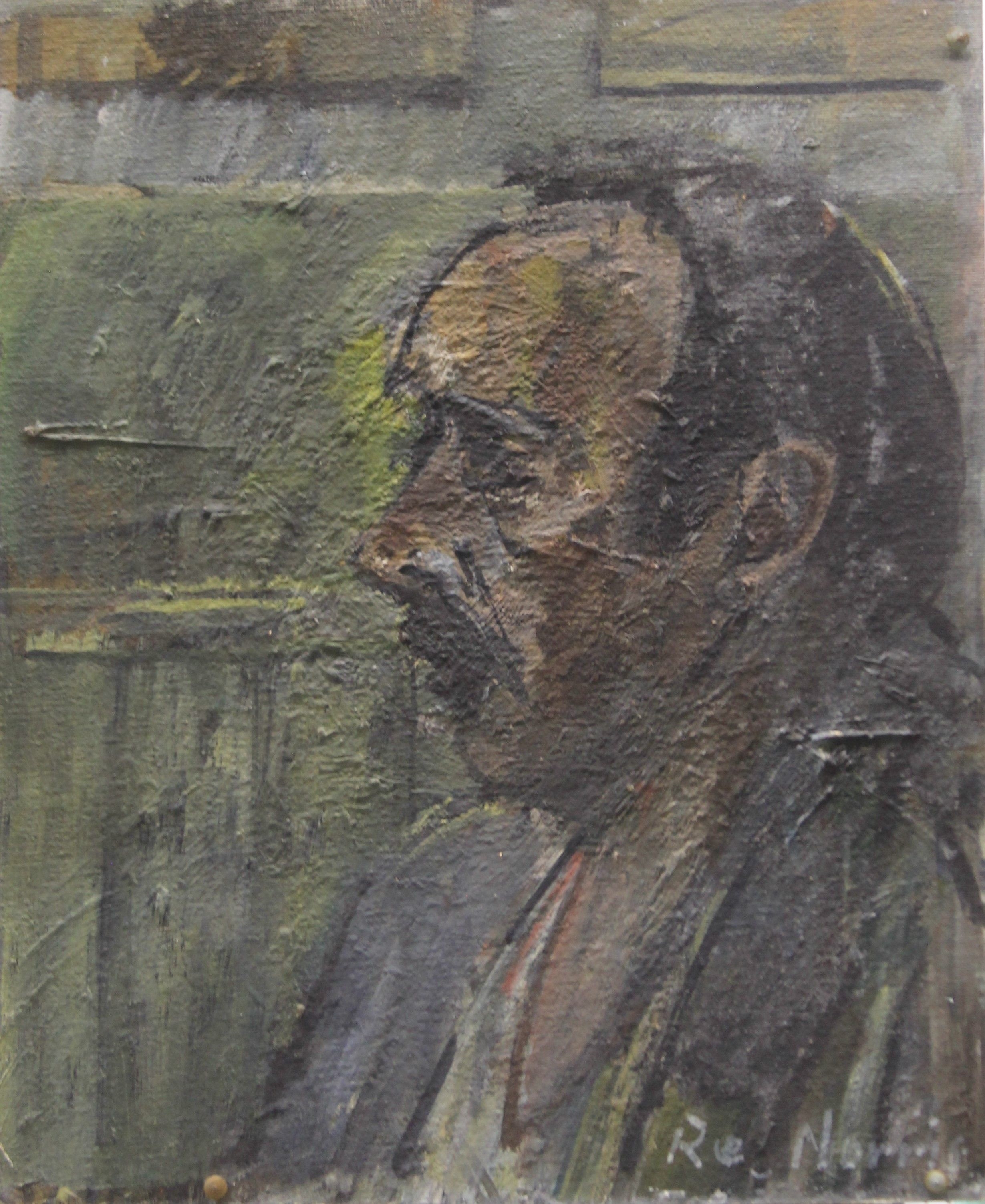 Reg Norris | The Bar and a Portrait of a Man | MutualArt