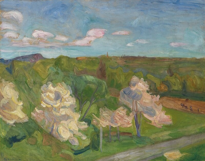 Thorvald Erichsen | Blomstrende epletrær 1903 (1903) | MutualArt