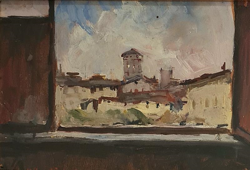 Alfredo Meschi | Veduta dal finestrone dell'istituto B.A. Campanile di ...