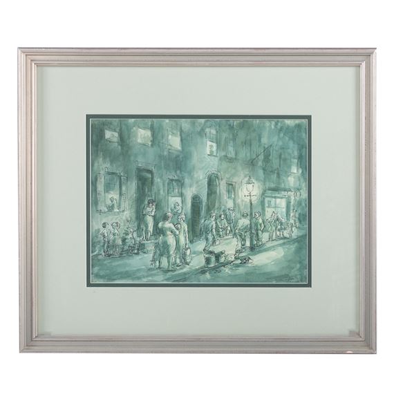 Aaron Sopher | Street at Night (1905) | MutualArt