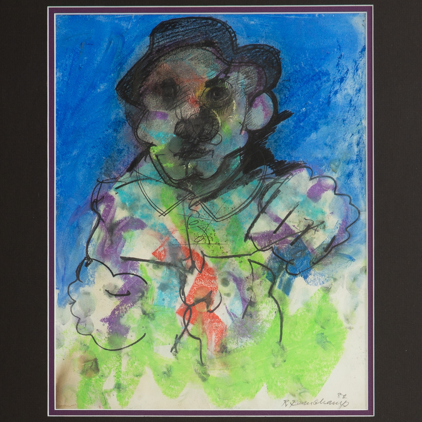 Robert Beauchamp | Self Portrait Blue (1923) | MutualArt