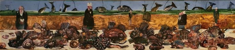 Antonio Possenti | Spiaggia con soldati | MutualArt