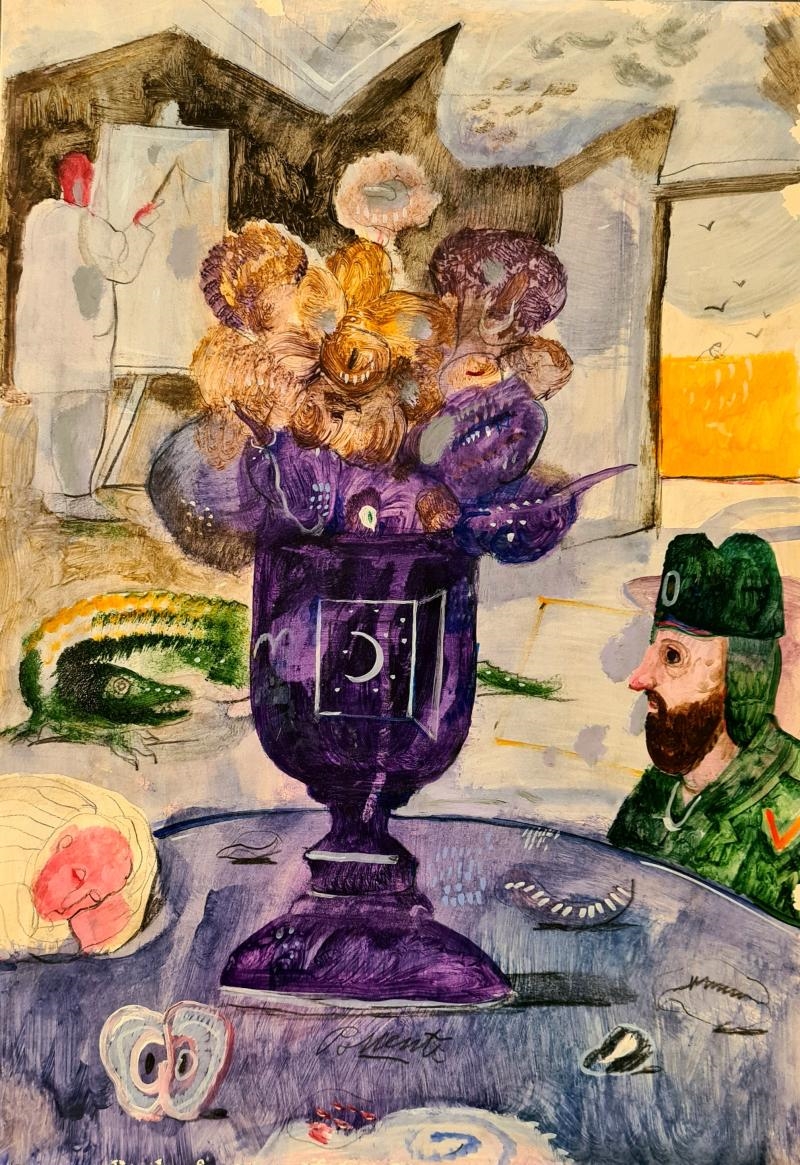 Antonio Possenti | Soldato con vaso di fiori | MutualArt