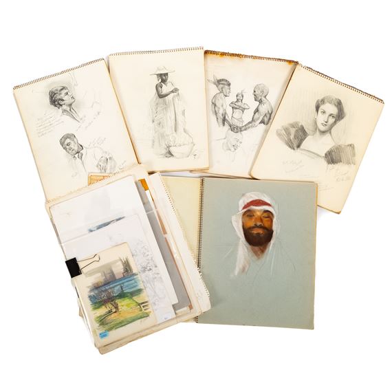 Nathaniel Gibbs | Five Sketchbooks with Various Works (1948) | MutualArt