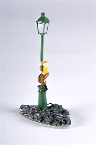 Hergé | The mysterious star, Tintin, street lamp and the rats | MutualArt